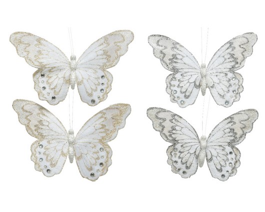 NG dekoracija - BUTTERFLY ON CLIP 18cm 521564 - KMG