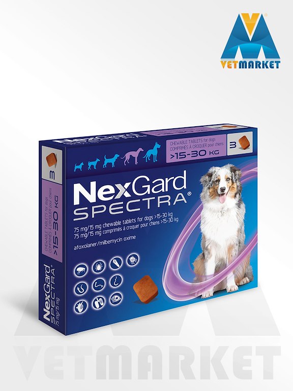 NEXGARD SPECTRA L 15-30kg – 3kom