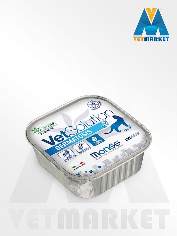 MONGE VetSolution Dermatosys pašteta CAT 100g – 24kom