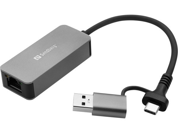 USB adpater Sandberg 136-68 USB-C/A na RJ-45 Gigabit