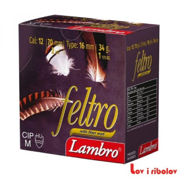 Patron Lambro Feltro 34gr 12/70 1/0, 2, 5