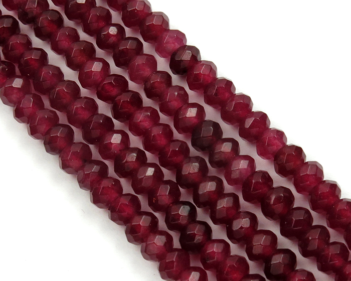 KAM_CANDY JADE (02) 3X4MM RUBY – FACETOVANE RONDELE (30KOM)