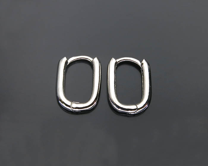 KOU KARIKA ZA UŠI 13X10MM (6) – SILVER COLOR (1PAR)