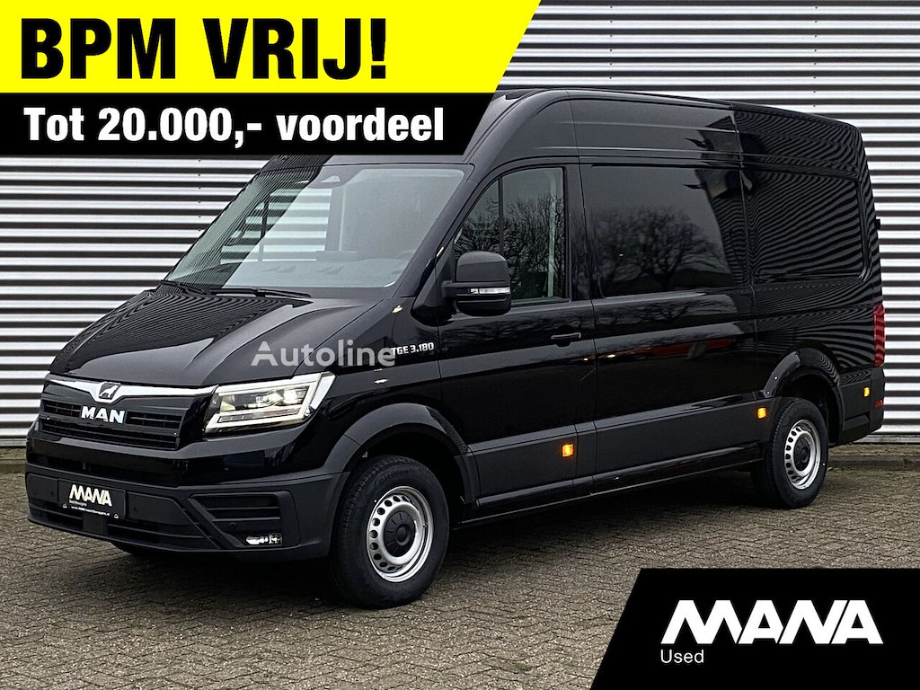 MAN TGE 3.180 L3H3 Automaat 180PK Zwart NIEUW MODEL ACC LED Trekhaak minibus furgon
