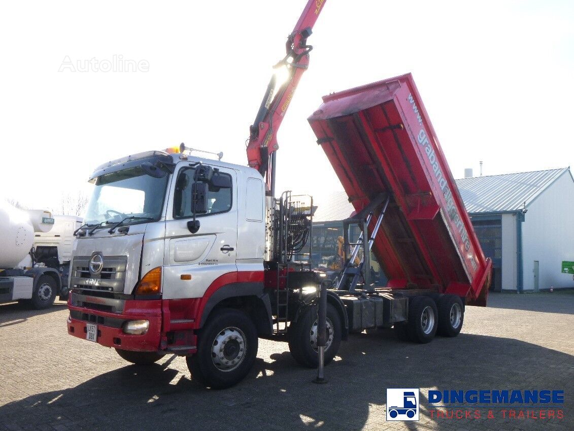 Hino FY1EUKA 8x4 tipper RHD + Palfinger E120L + grapple kiper