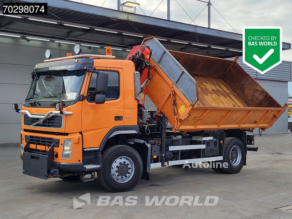 Volvo FM 340 FM 4X4 4x4 Crane Palfinger PK10501 Tipper Big-Axle Full S kiper