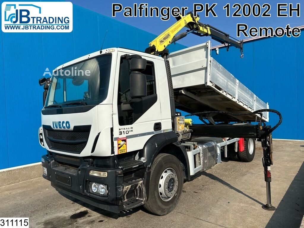 IVECO Stralis 310 EURO 6, Palfinger, Remote, Steel kiper