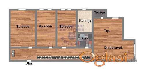 Četvorosoban 73m2 Somborski bulevar