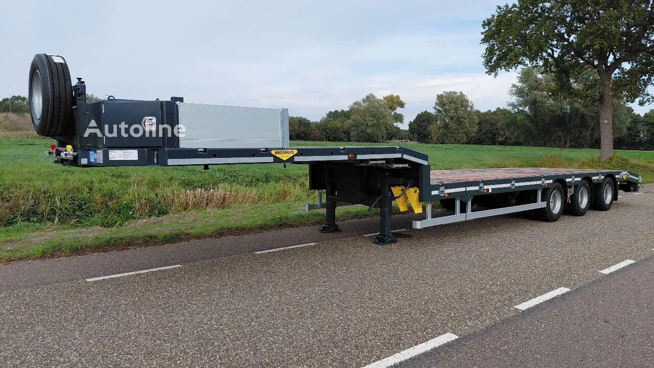 Nova Broshuis New 3 axle Semi lowbed trailer / extendable poluprikolica sa niskom platformom