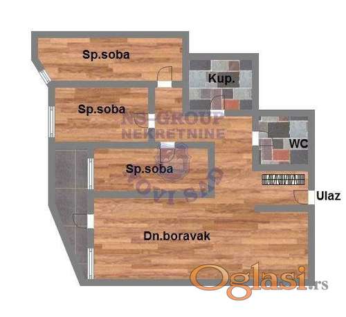 Troiposoban 79m2 Mišeluk