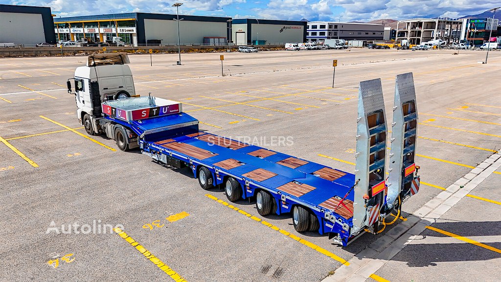 Nova STU 4 Axle Hydraulic Steering Extendable Lowbed Trailer poluprikolica sa niskom platformom