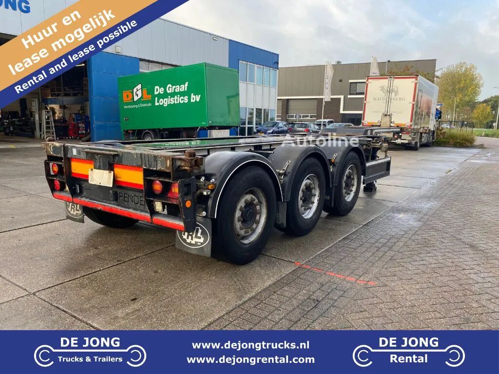 Renders Euro 800 3DFCST / Container Chassis / 45FT / 1x Lift Axle / 2x E poluprikolica za prevoz kontejnera