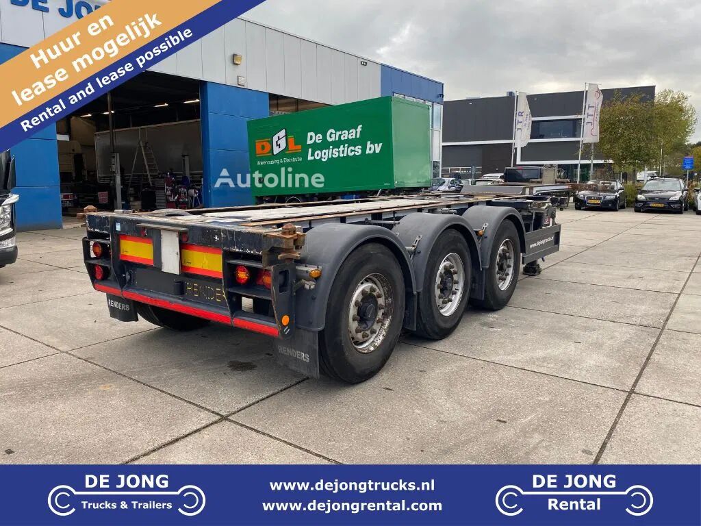 Renders Euro 800 3DFCST / Container Chassis / 45FT / 1x Lift Axle / 2x E poluprikolica za prevoz kontejnera