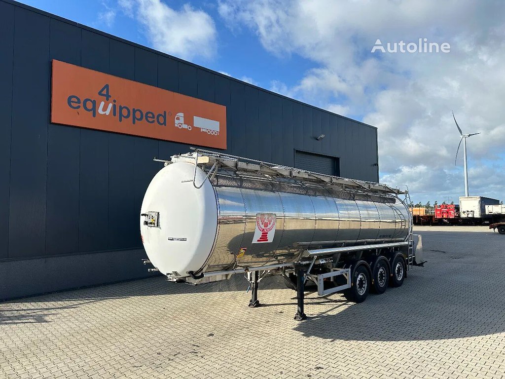 Feldbinder LEBENSMITTEL / LEVENSMIDDELEN FOOD / 33.500L / 3-COMP / PUMPE / cisterna za prevoz hrane