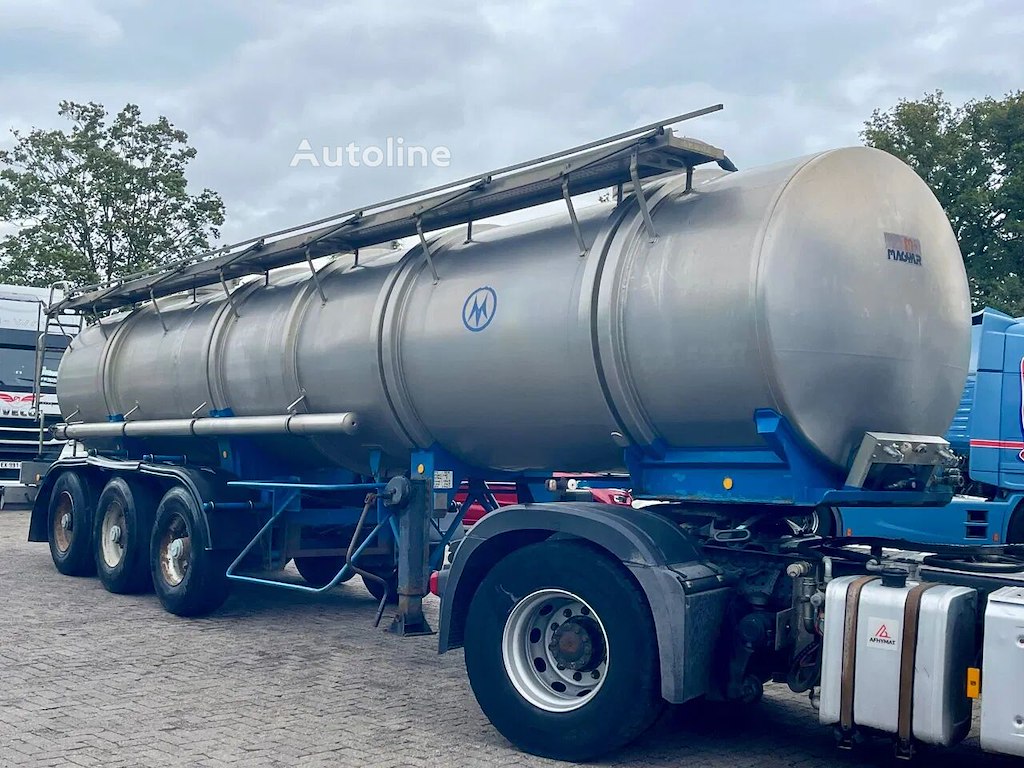 Magyar FOODS / WATER 28000 L, INOX, 1 COMP, spring susp, very good stat cisterna za prevoz hrane