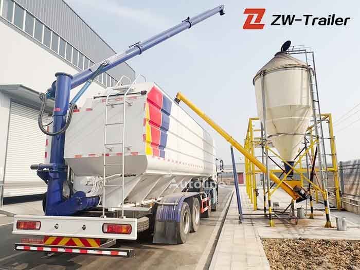 Nova ZW-Trailer 3 Axle Bulk Feed Grain Semi Trailer for sale Algeria cisterna silos