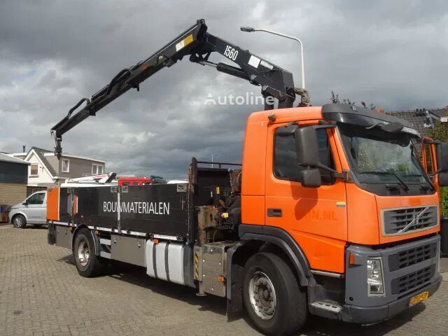 Volvo FM 310 hmf15 ton crane kamion s ravnom platformom