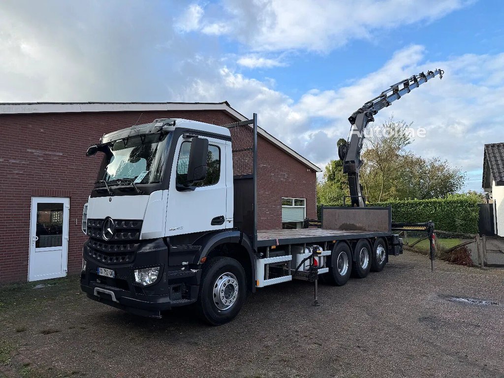 Mercedes-Benz Arocs 3240 8X4 Tridem + Hiab 244E-7.Hipro Euro6 kamion s ravnom platformom
