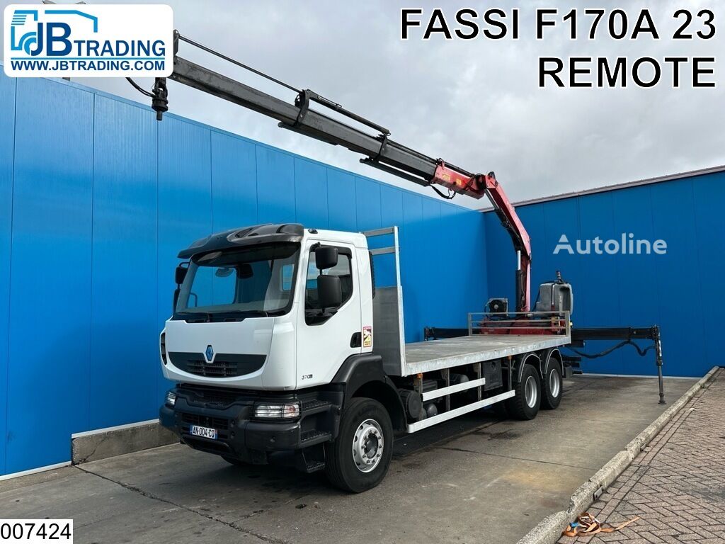 Renault Kerax 370 Dxi 6x4, EURO 4, Fassi kamion s ravnom platformom