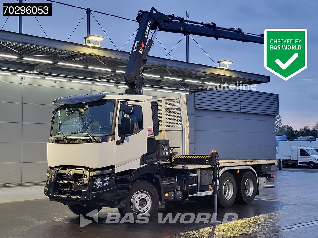 Renault C 430 6X4 HIAB 188 ES-3 X-HIDUO Crane Retarder Steelsuspension B kamion s ravnom platformom
