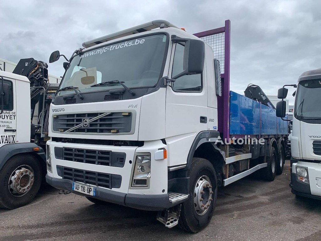 Volvo FM12-360 6x4 + HIAB 166 B-3 kamion s ravnom platformom