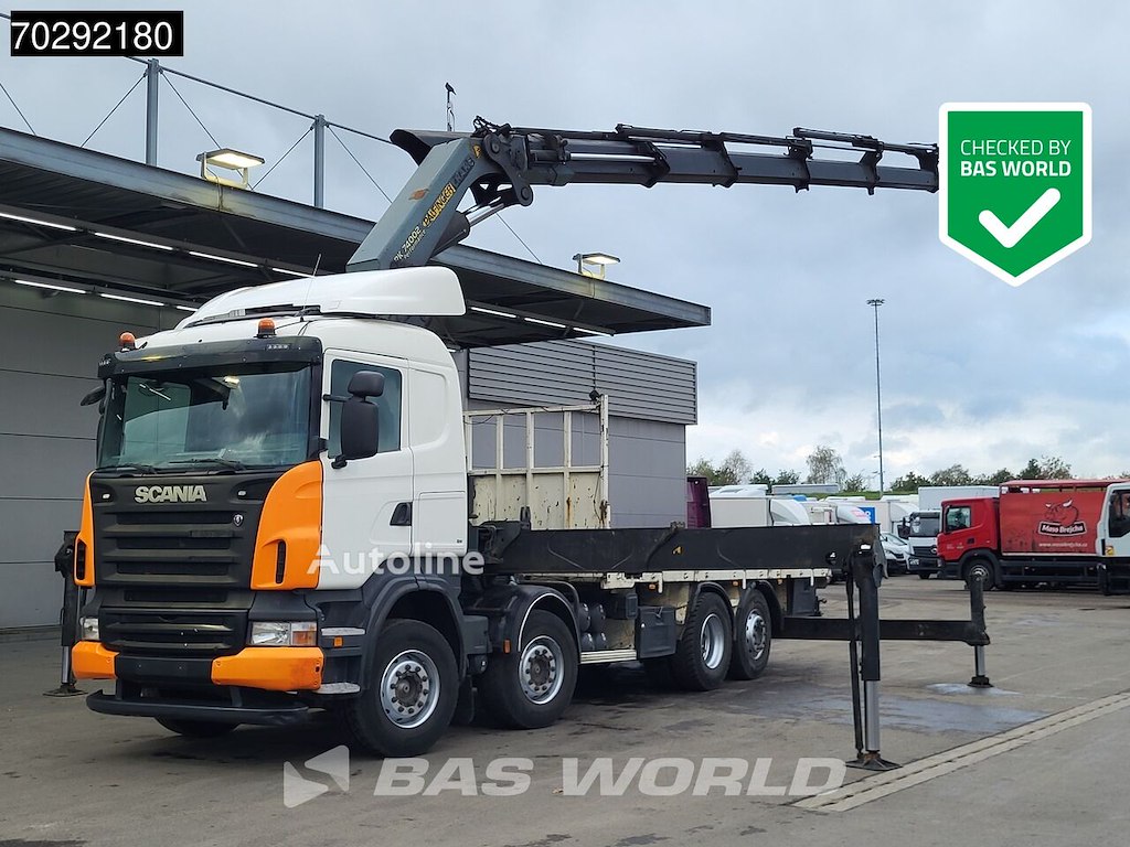Scania R420 8X2 Palfinger PK74002 Kran Crane Retarder Lift-Steering Axl kamion s ravnom platformom