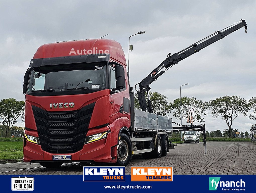 IVECO S-WAY AS260S46 6X2-4 HIAB 155-E2 kamion s ravnom platformom