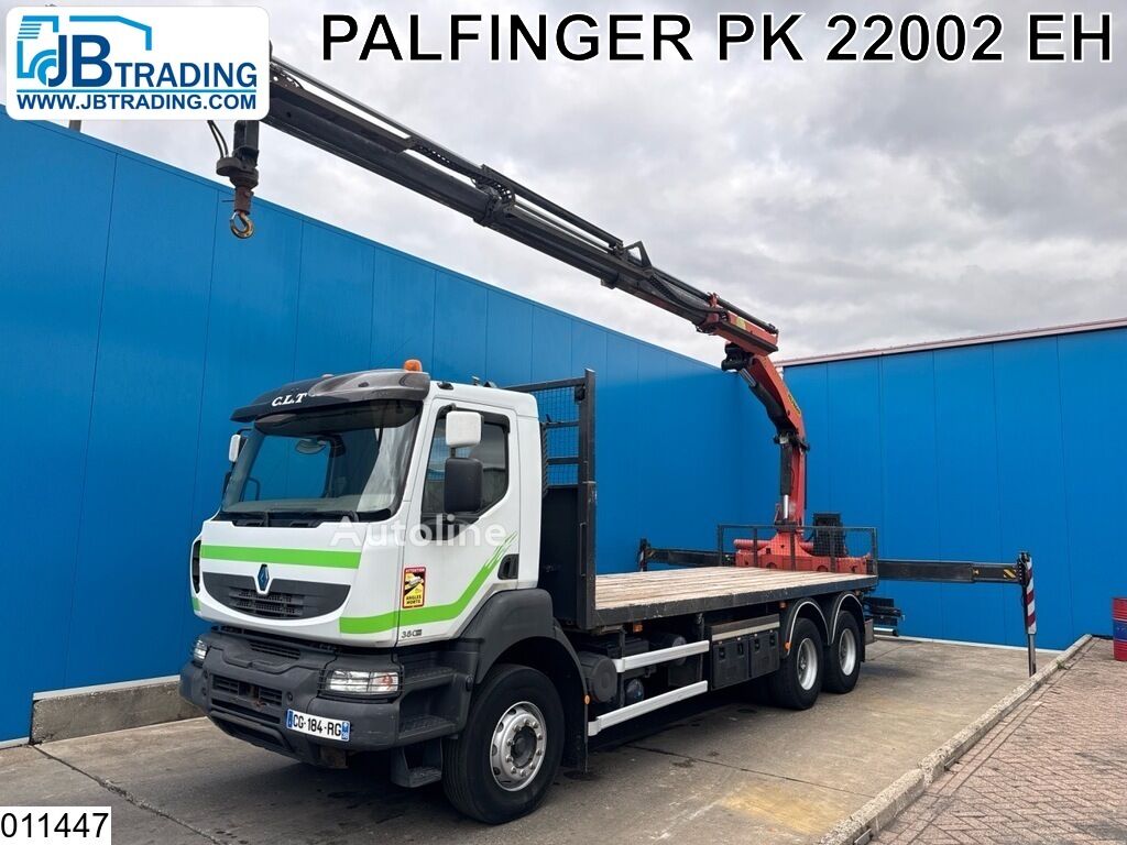Renault Kerax 380 Dxi 6X4, EURO 5, Palfinger, Manual kamion s ravnom platformom