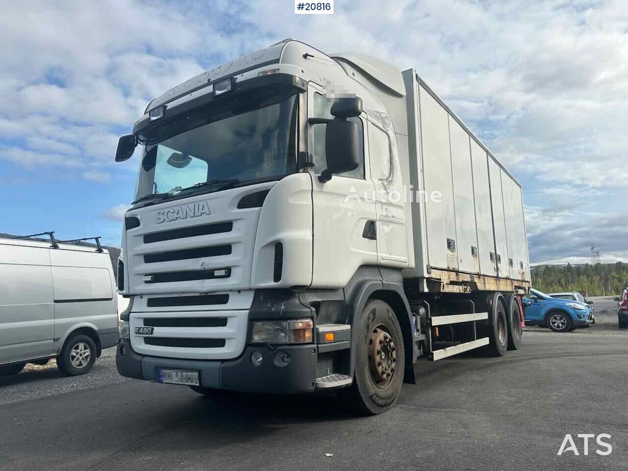 Scania R480 3 akslet conatinerbil m/ lift kamion furgon