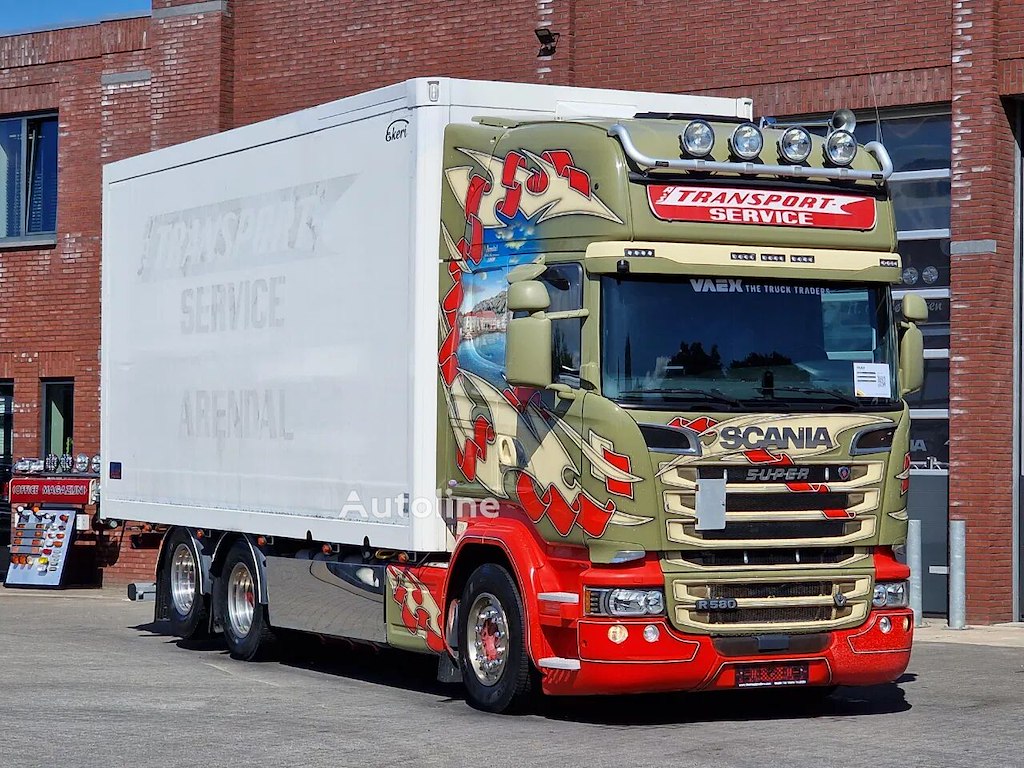 Scania R580 V8 Topline 6x2 - Box with sidedoors - Retarder - Full air - kamion furgon