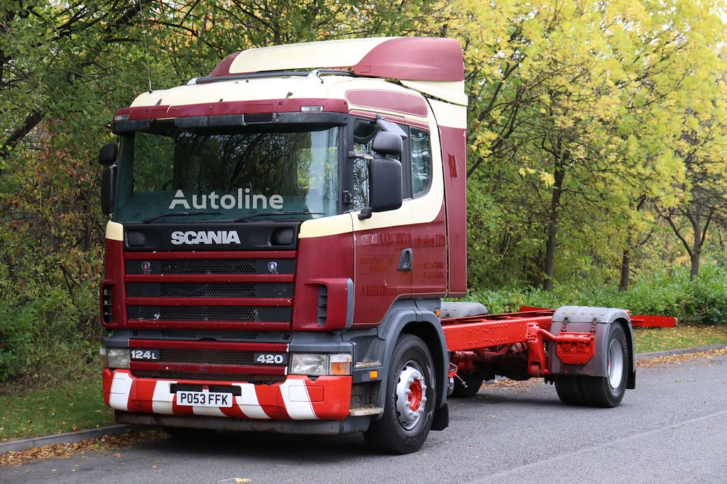 Scania 124L 420 4X2 27FT CHASSIS CAB (2003) kamion šasija