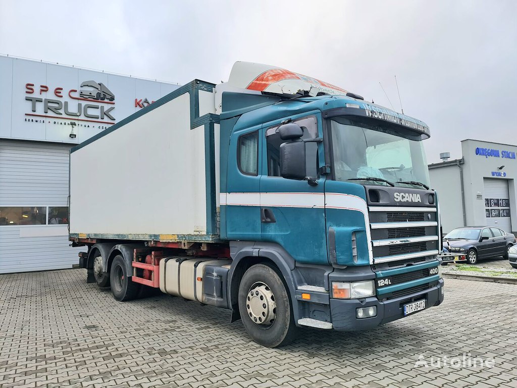 Scania 124.400 MANUAL PUMP ,6x2 BDF ,Manual , Steel /Air kamion hladnjača