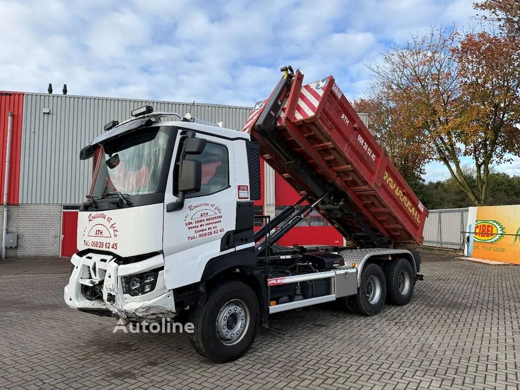 Renault C480 / ENGINE RUNNING / 6X4 / HIAB 21TON HOOKLIFT / ONLY:146334 kamion rol kiper nakon udesa