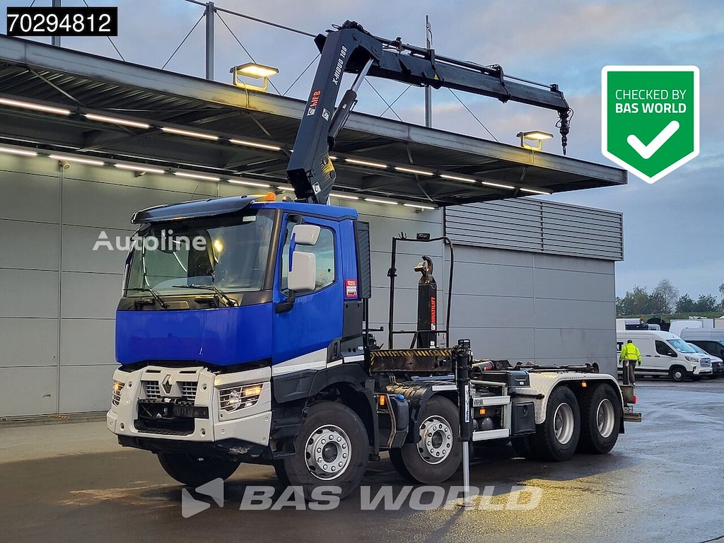 Renault C 430 8X4 HIAB X-Hiduo 188 B-2 Crane + Hook Full Steel Big-Axle kamion rol kiper