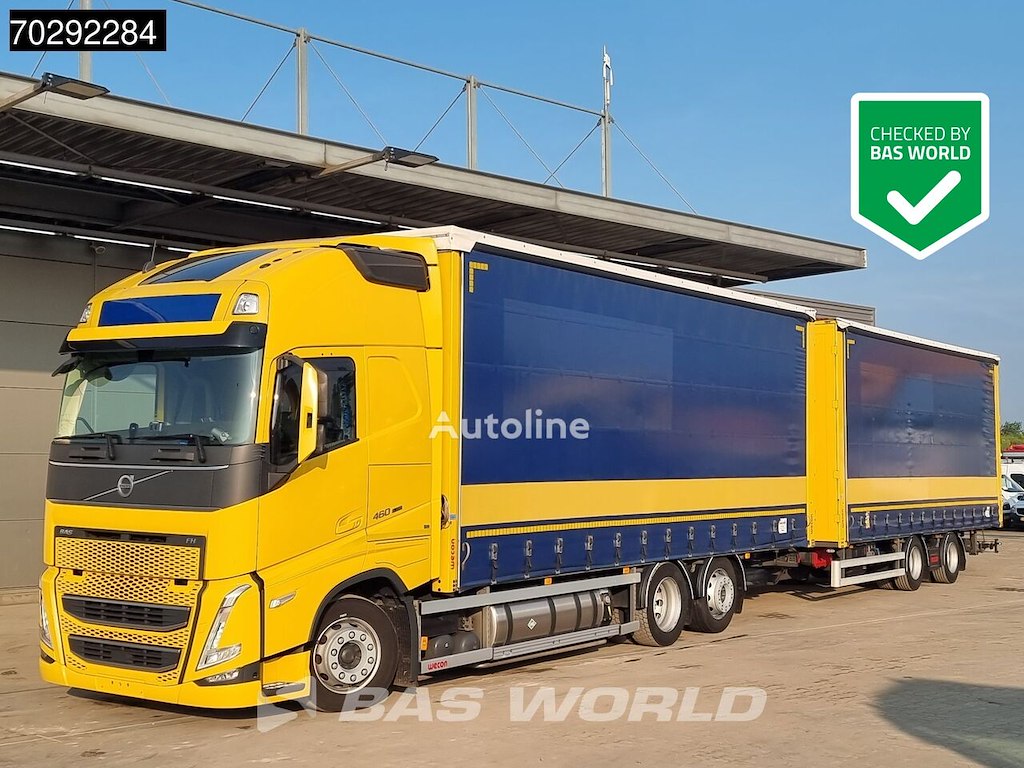 Volvo FH 460 6X2 LNG JUMBO LKW ACC Navi Standklima Liftachse Euro 6 kamion sa klizna zavesa cerada