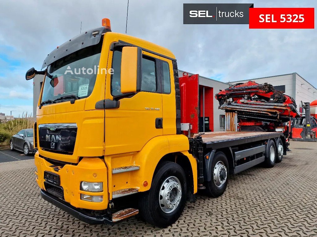 MAN TGS 35.480 8X4H-6 BL LKW / ZF Intarder / FASSI F560 / Lenkachse kamion platforma