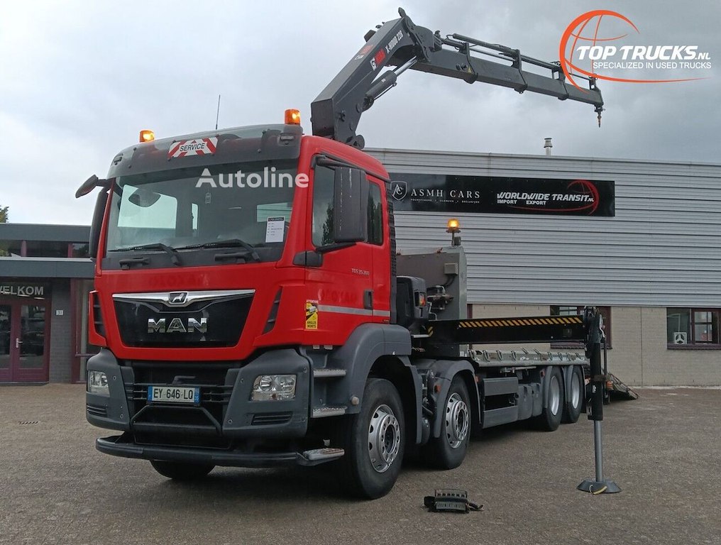 MAN TGS 35.360 8x2 - Hiab 22 TM Kraan, Machine transporter, Oprijwag šlep auto