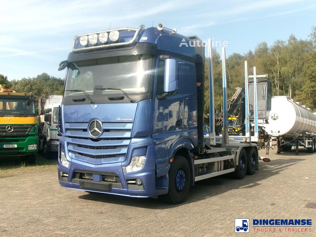 Mercedes-Benz Actros 2663 6x4 Euro 6 loglift F96 crane timber truck kamion za prevoz drva