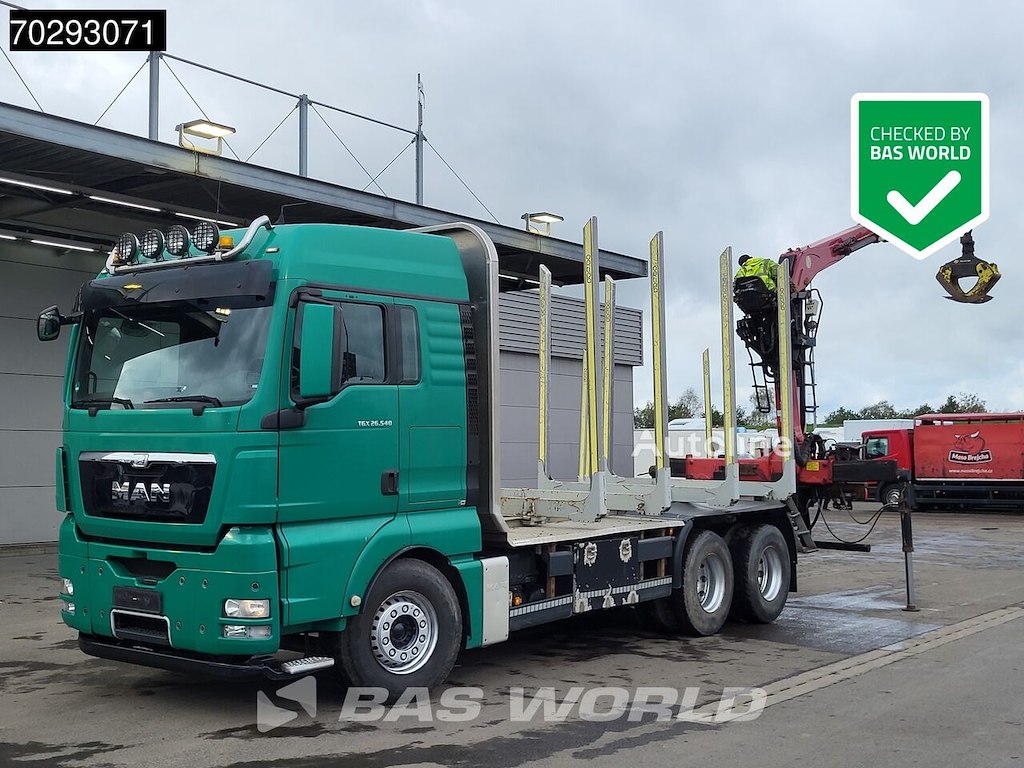MAN TGX 26.540 6X4 TAJFUN L150Z.96 woodcrane Holztransport Manual Re kamion za prevoz drva