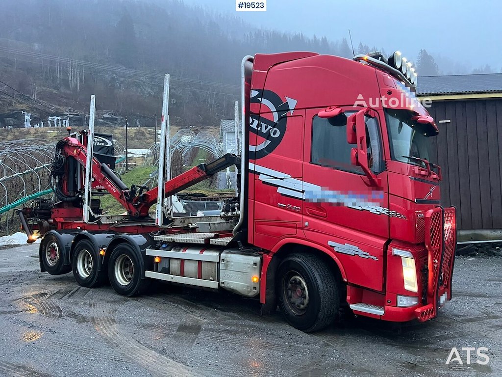 Volvo Fh540 8x4 Tømmerbil m/ 2016 M110L80 Palfinger krane og tømmerkly kamion za prevoz drva