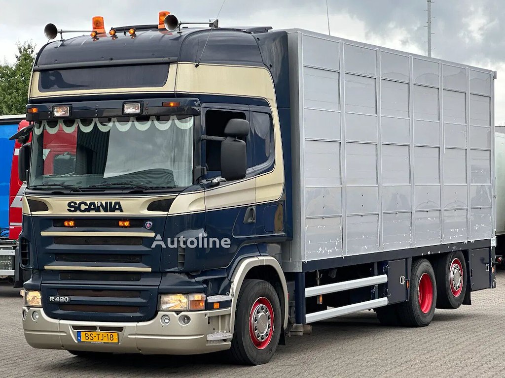 Scania R420 6x2 Topline / 3 Stock Animal Transport / Retarder / Euro 5 kamion za prevoz stoke