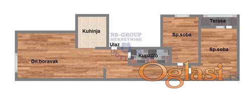 Trosoban stan u Petrovaradinu,76m2