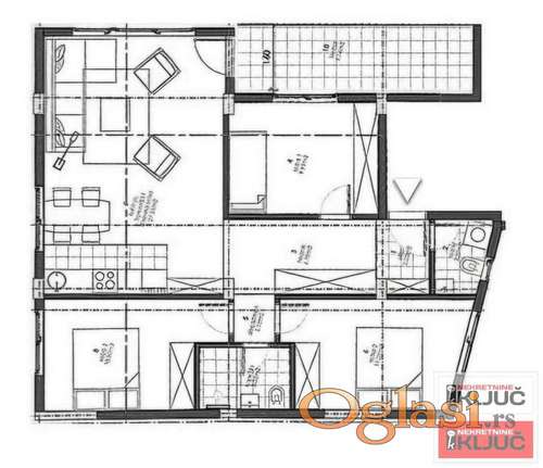 KOD SOMBORSKOG BULEVARA, 85m2, Četvorosoban sa pdv