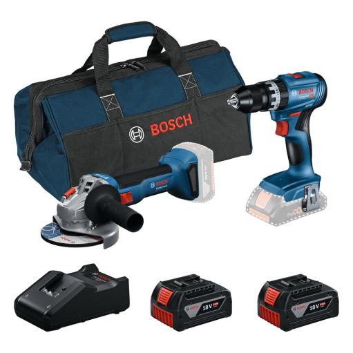 Bosch Set 18V GSB + GWS + 2x4.0Ah + GAL, 0615V0001Y