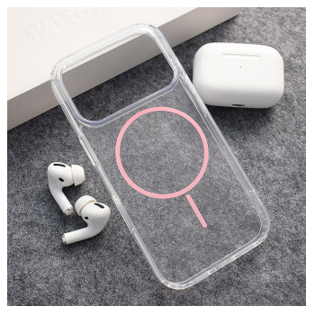 Maska Mag Case Clear Slim za iPhone 17 Pro Max roze