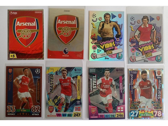 Arsenal Lot 18 Različitih Insert Kartica