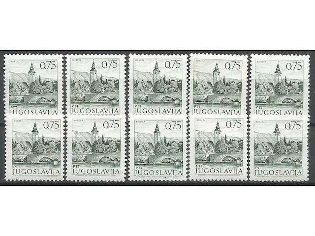 Turistički motivi-0.75 Bohinj x 10 1971.,čisto