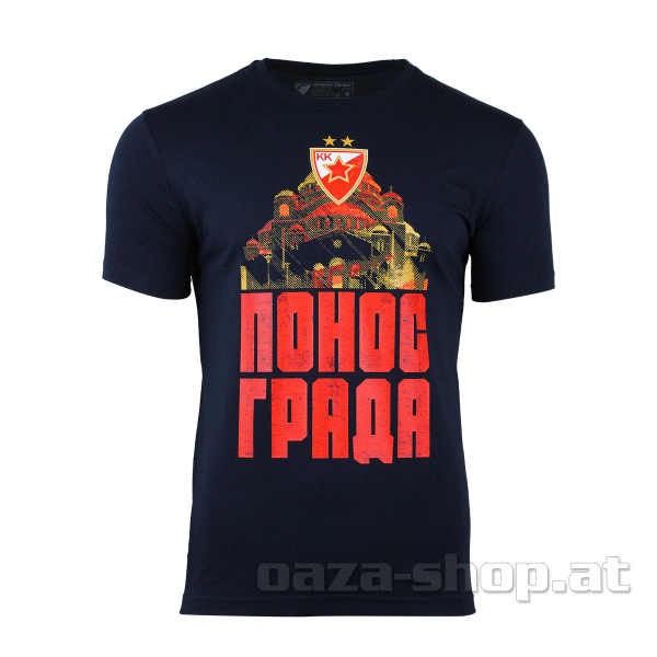 Red Star Basketball T-Shirt – Pride of the City (Navy Blue)