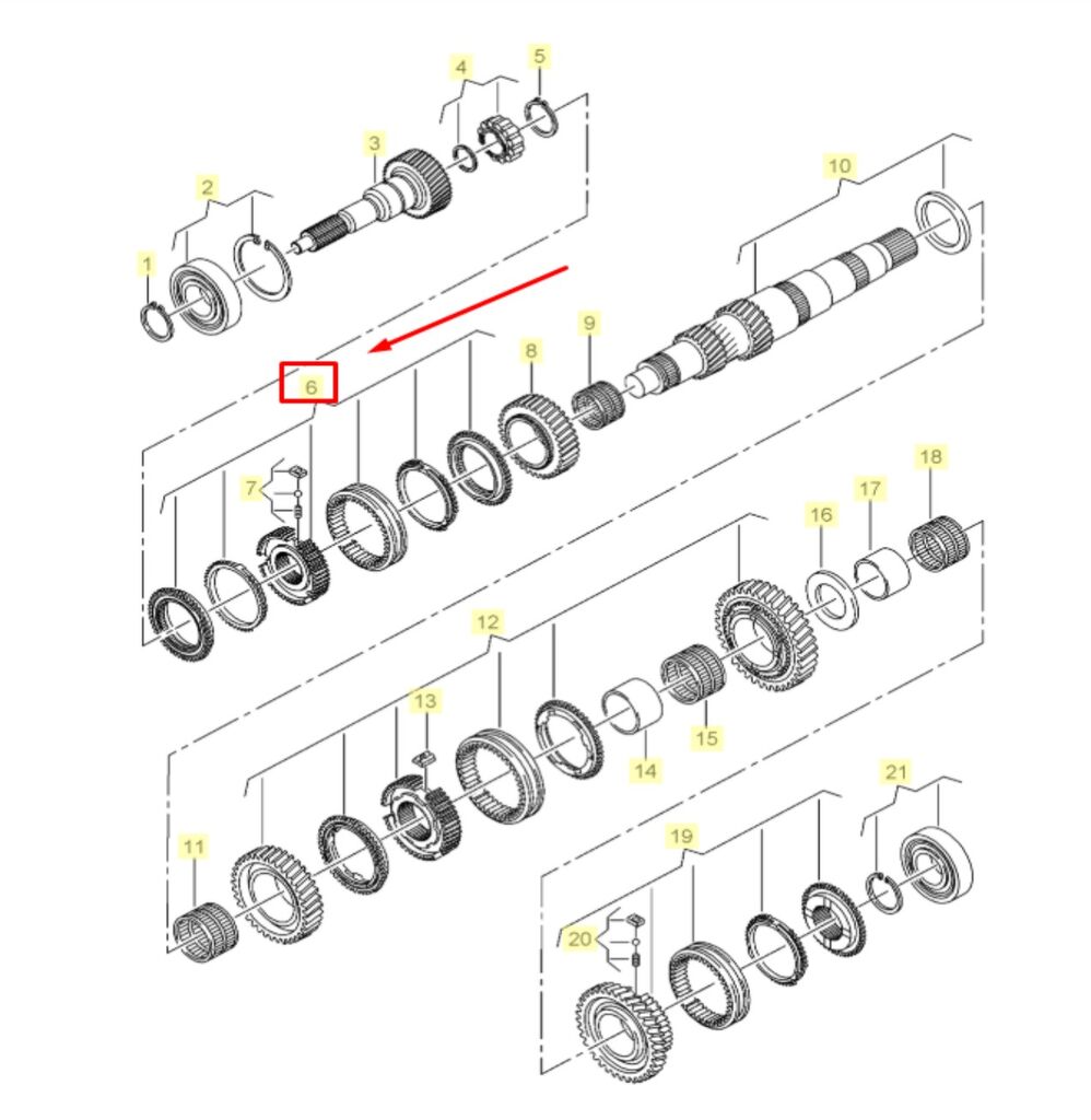 Kit sincronizare 3-4 0C VOLKSWAGEN Amarok 6311134 prsten sinhronizatora za Volkswagen Amarok automobila