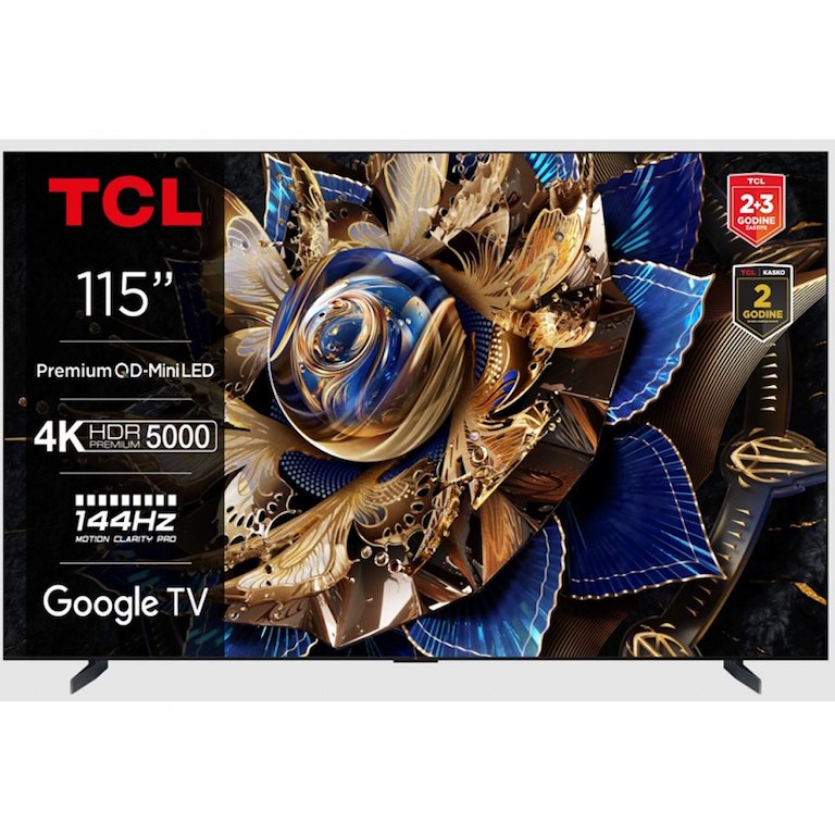 Televizor TCL 115X955Max/MiniLED/115"/4K/144Hz/Google TV/Crna
